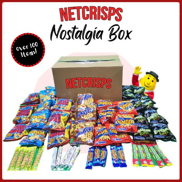 Netcrisps Nostalgia Box (79 packets of snacks & 35 sweet bars) — NetCrisps