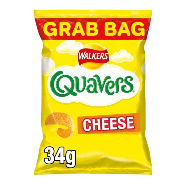 Quavers Cheese | Box of 30 Packets (34g) | Netcrisps - NetCrisps