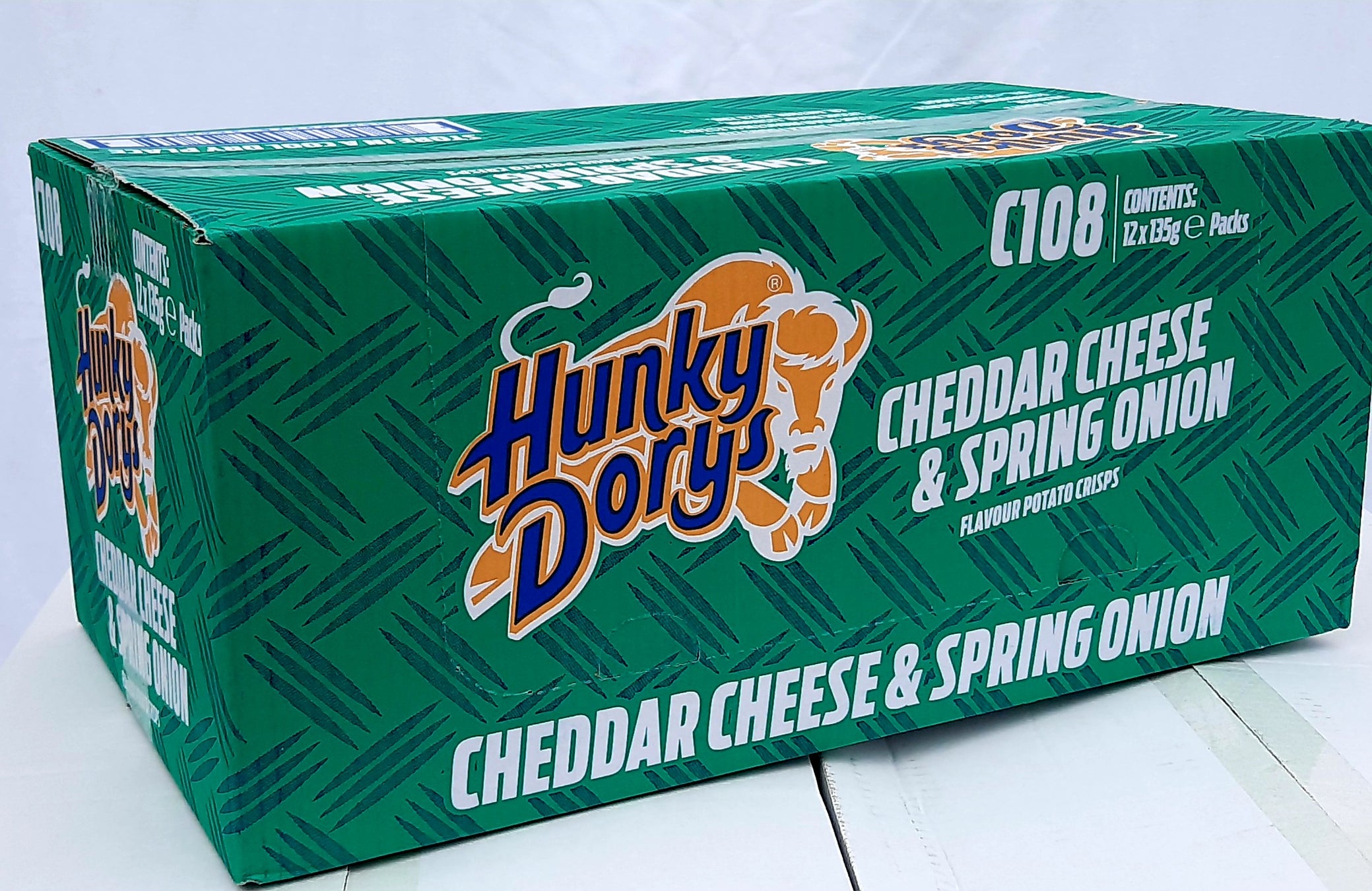 Hunky Dory Cheese & Onion | Box of 12 Packets (135g) | Netcrisps ...
